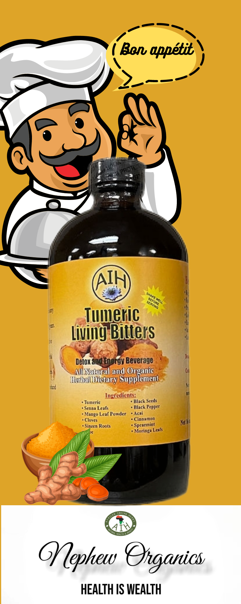 Tumeric Living Bitters – Nephew Organics